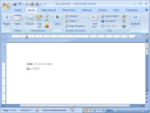 Yet Another IT Blog: Document Properties as Content Control